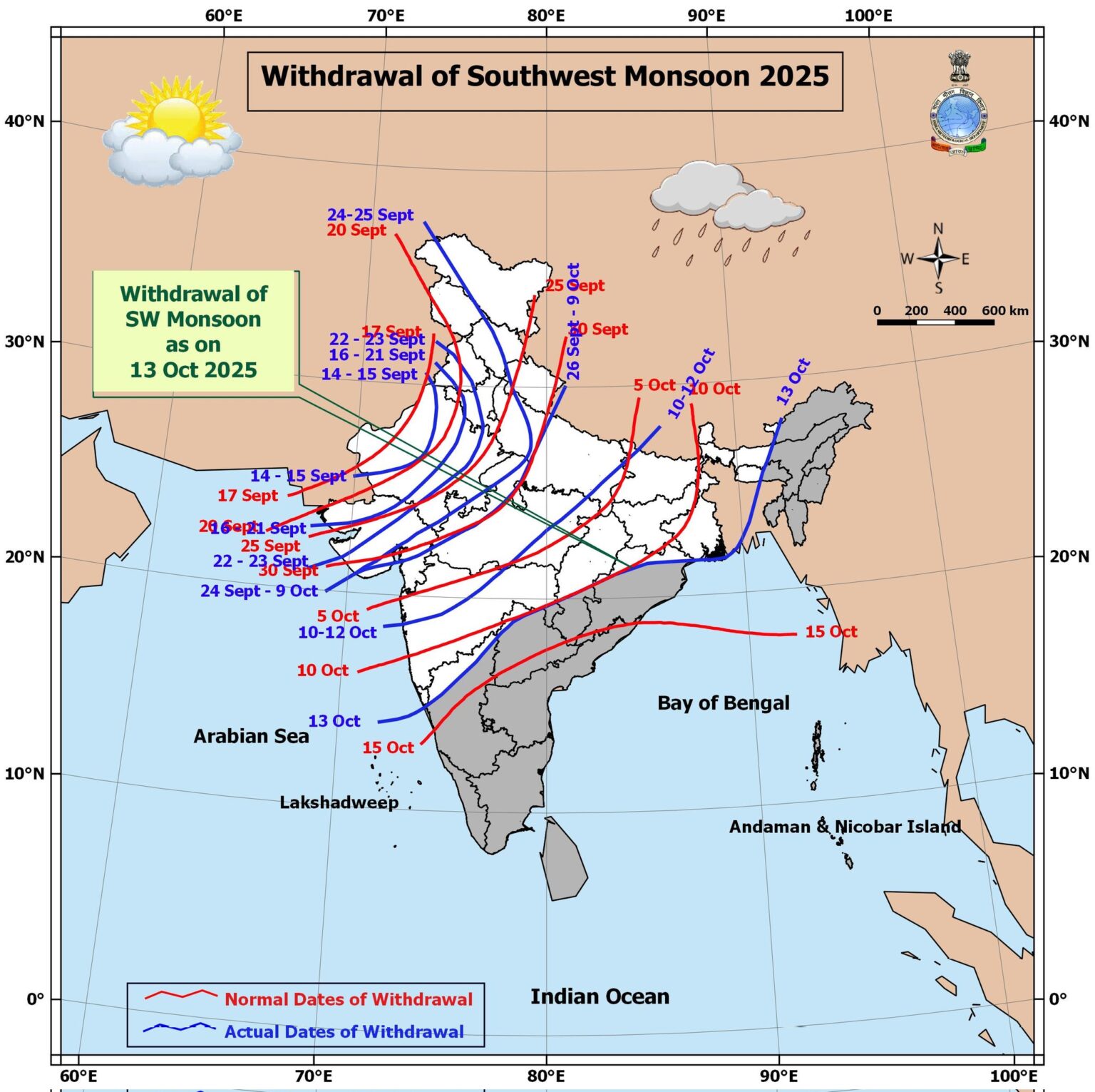 IMD Confirms Monsoon Withdrawal from Odisha